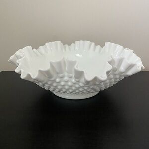 Fenton | Accents | Vintage Fenton Large White Milk Glass Hobnail ...